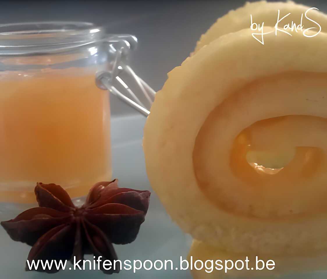 Recette de Biscuit Roulé à la Confiture Rhubarbe Badiane