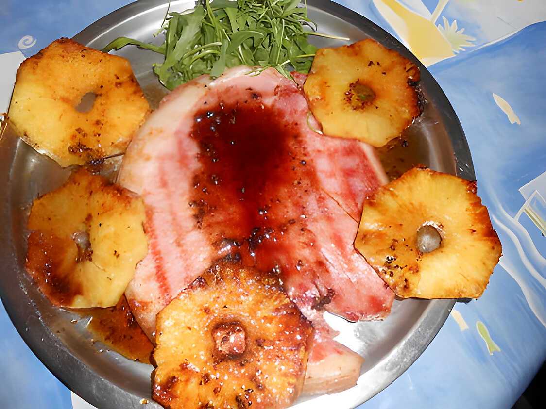 Recette de Jambon grillé a l ananas