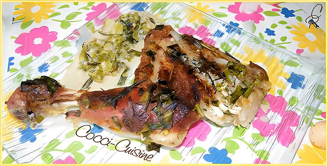 Recette de Chevreau à l'ail vert et aux aromates