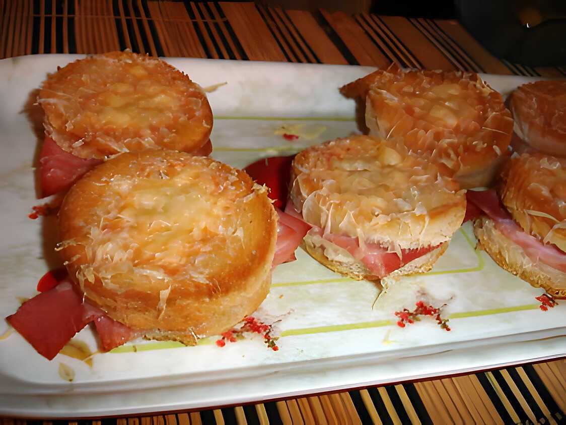 Recette de Mini croque monsieur apéritf