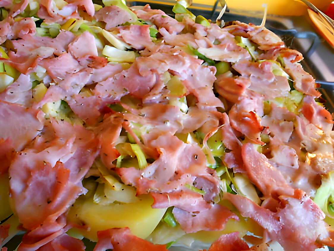 Recette de Tartiflette diète aux poireaux (JEAN-MICHEL COHEN)