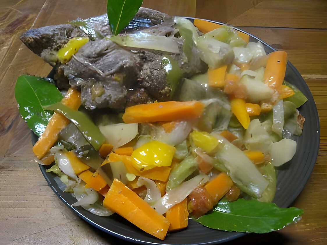 Recette de Macreuse de boeuf aux légumes.