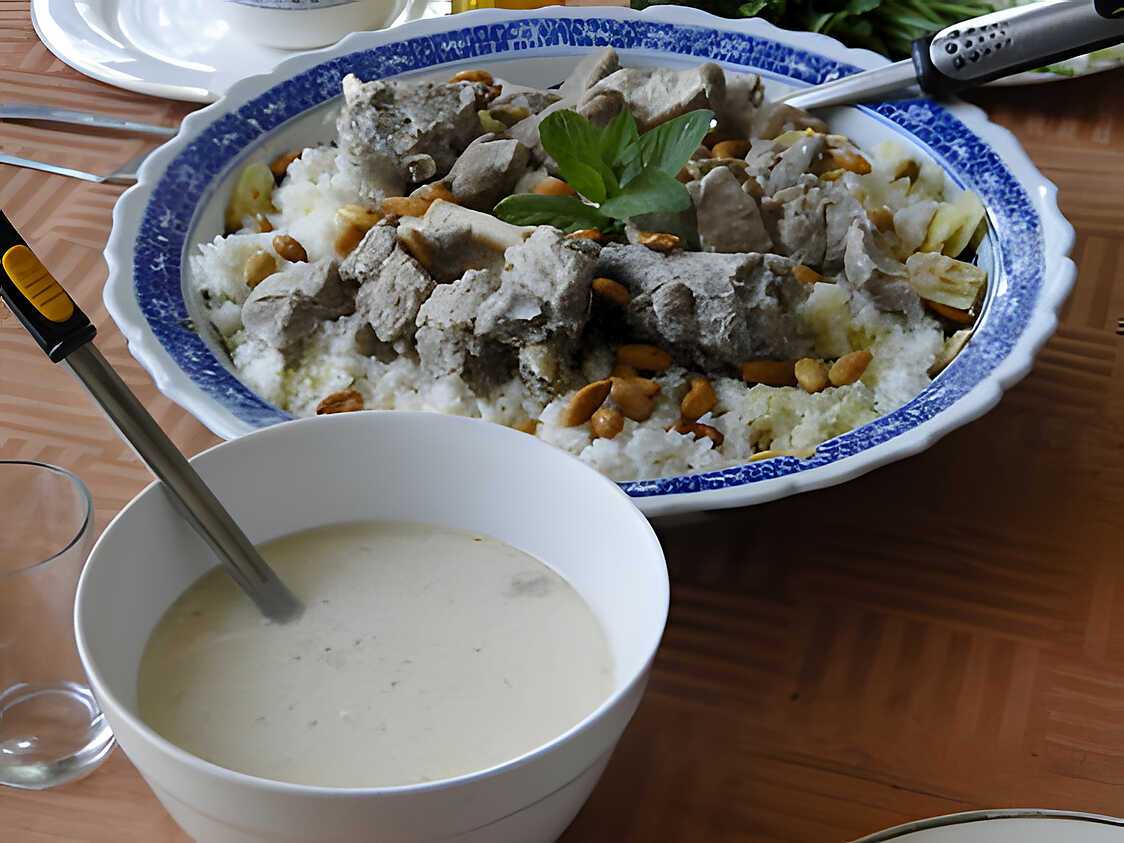 Recette de Mansaf (plat national de Jordanie)