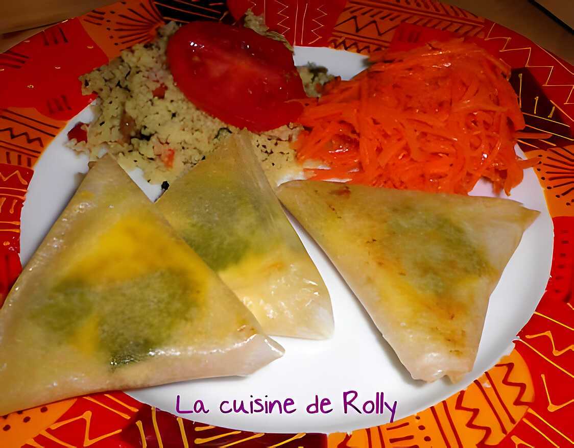 Recette de Samossas au kiri, coriandre et curry