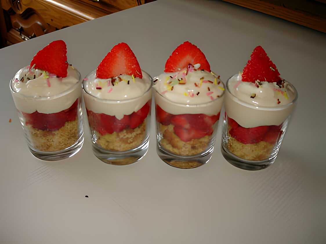 Recette de Verrine fraise-mascarpone