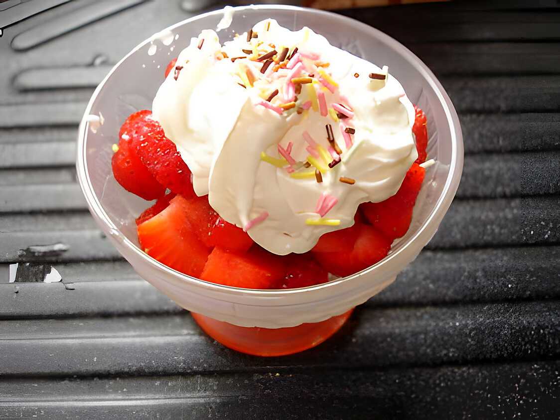 Recette de Fraises du jardin et chantilly
