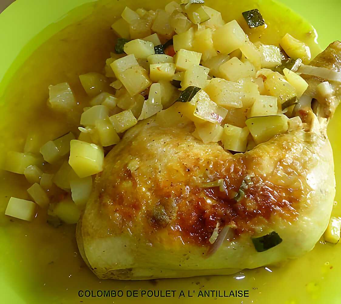 Recette de COLOMBO DE POULET A L' ANTILLAISE
