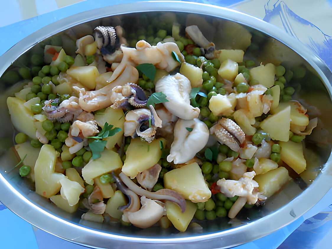 Recette de SEPPIA PISELLI PATATE