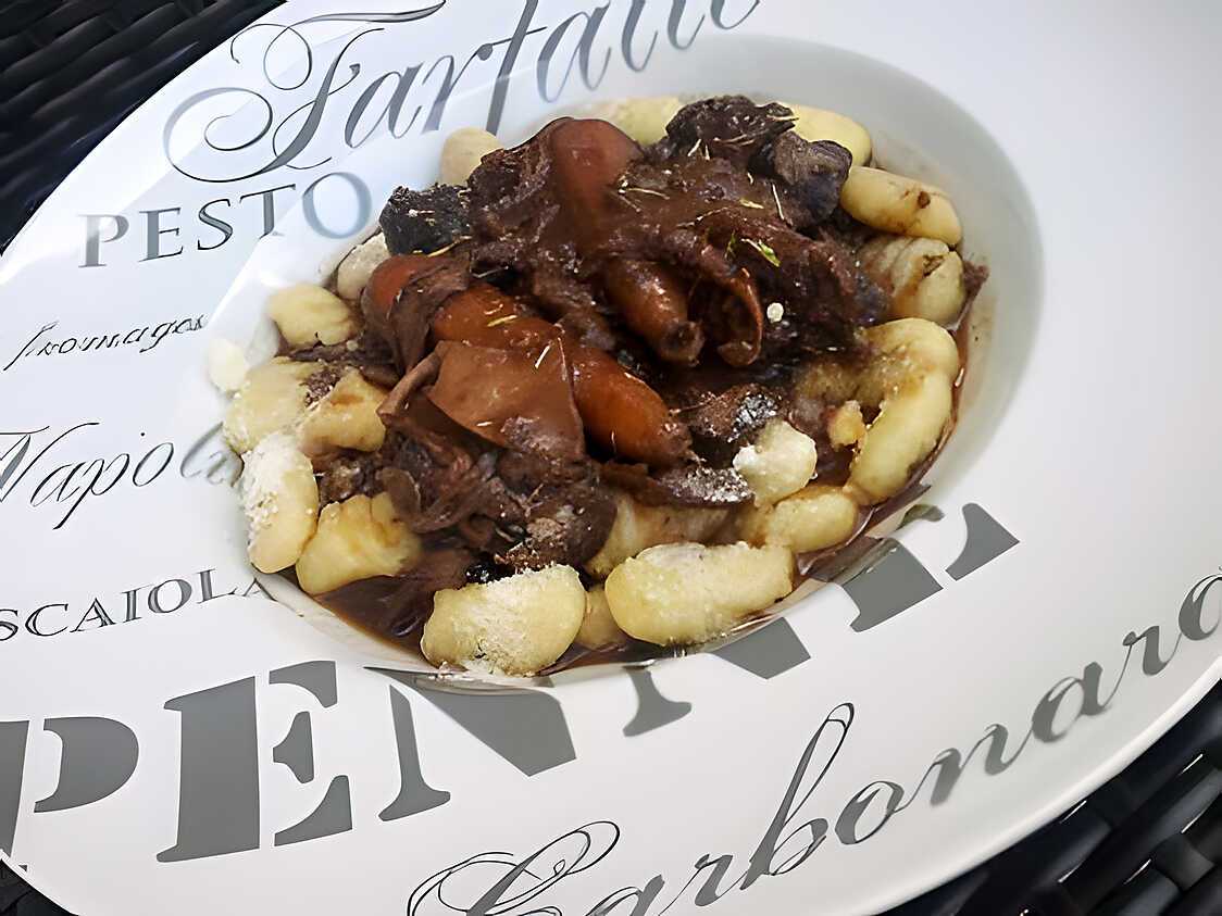 Recette de Daube niçoise et ses gnocchis maison