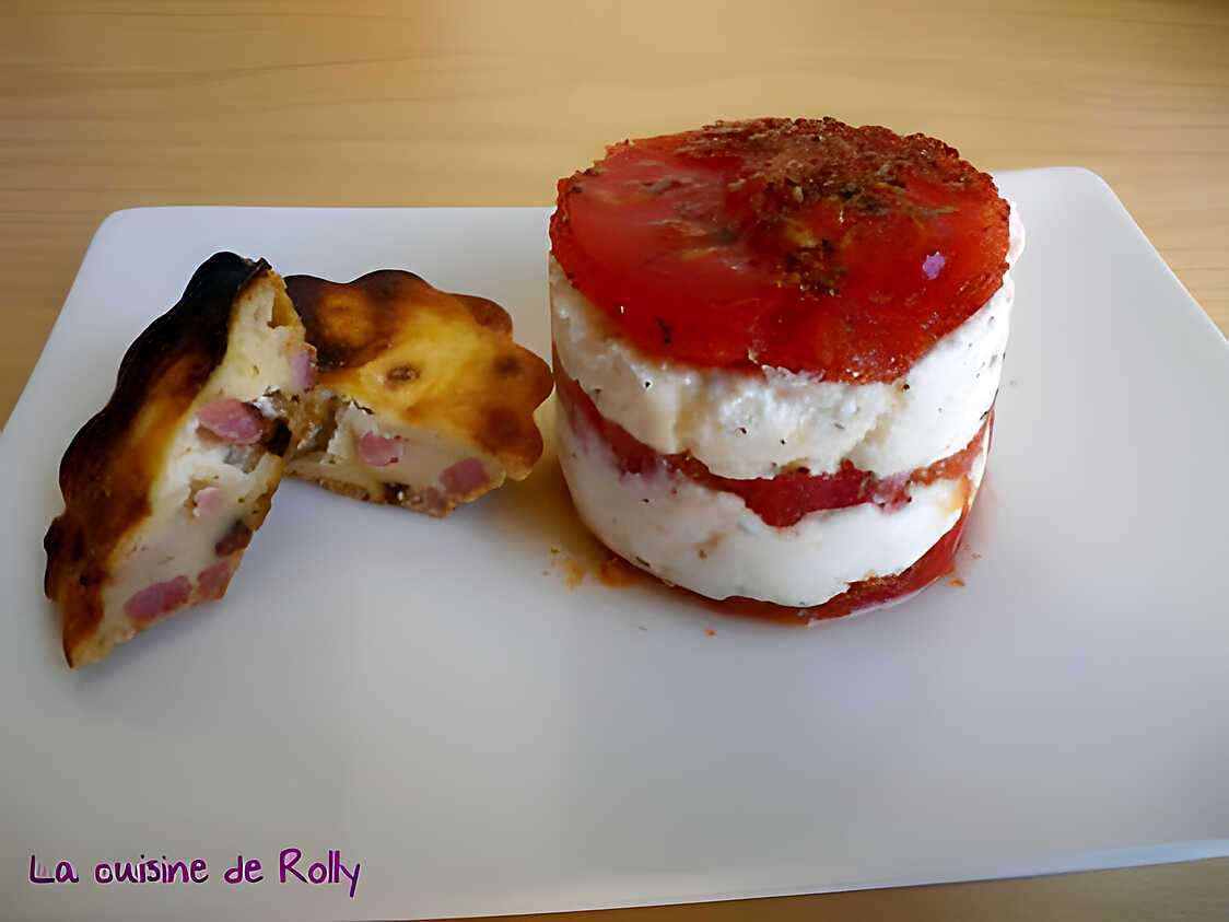 Recette de Mille feuilles tomate, chèvre frais et basilic