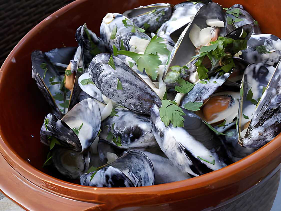 Recette de Moules sauce poulette