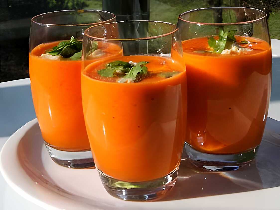 Recette de Crème aux poivrons et gingembre