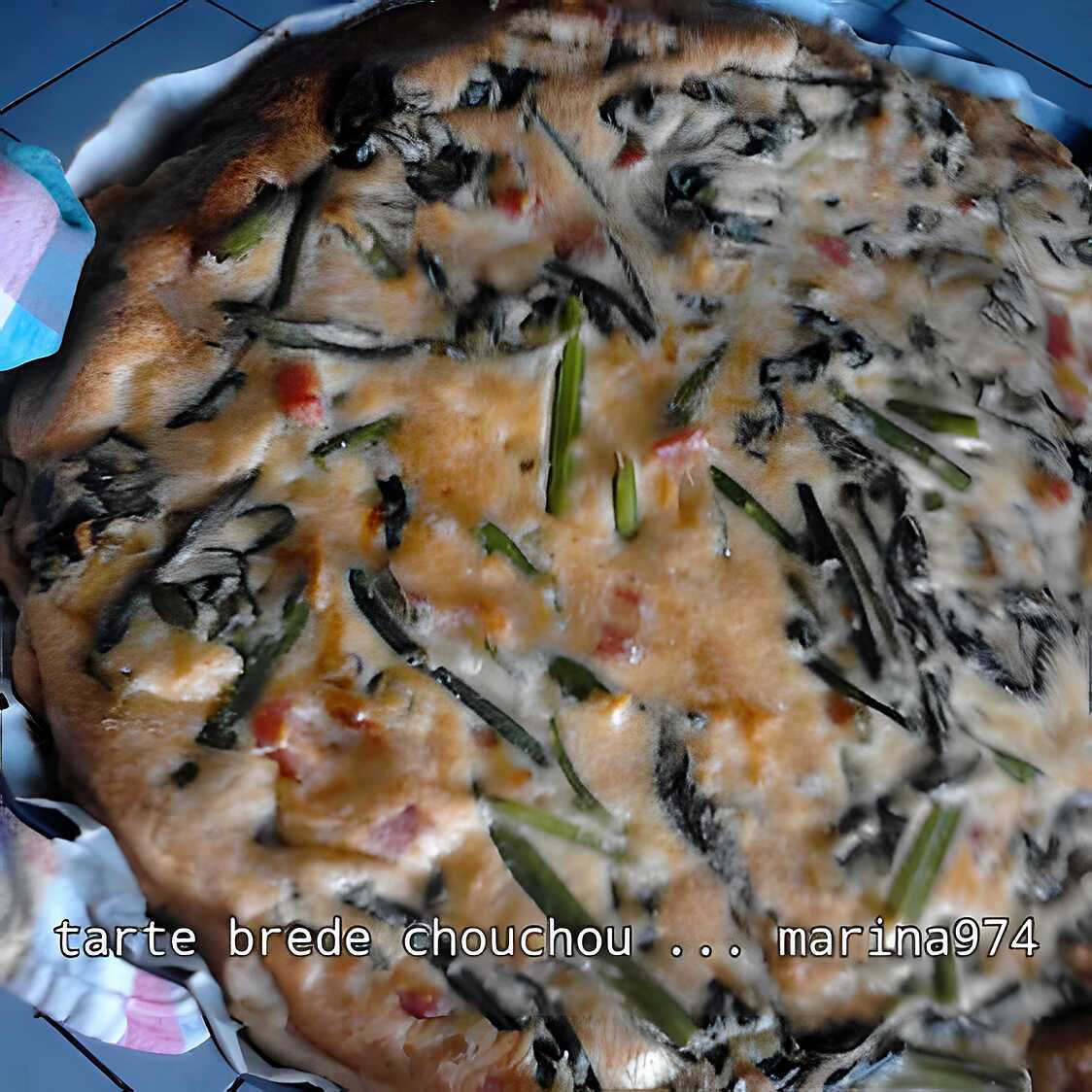 Recette de Tarte salée aux brede chouchou et lardons (ile de la réunion )