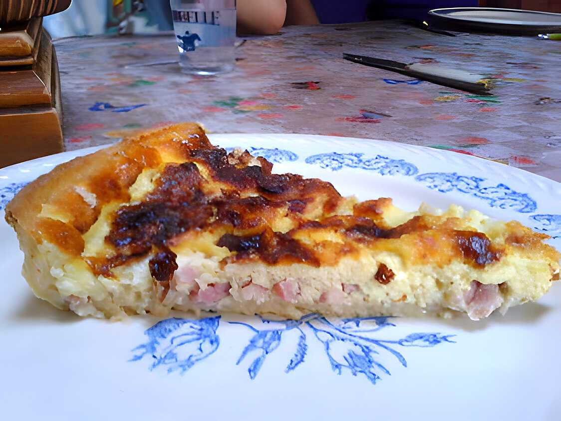 Recette de Quiche lardons / chèvre/ emmental