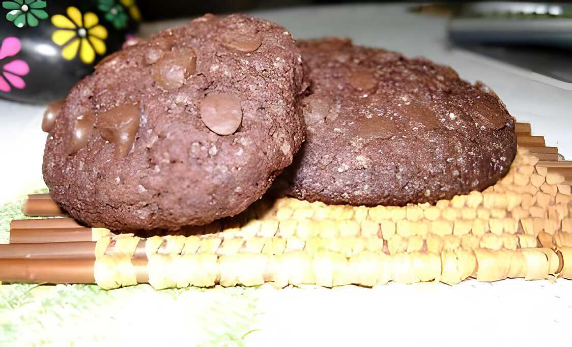 Recette de Cookies double-choco