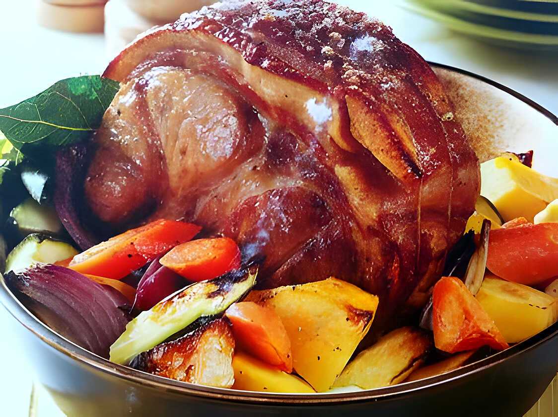 Recette de Roti de porc potager