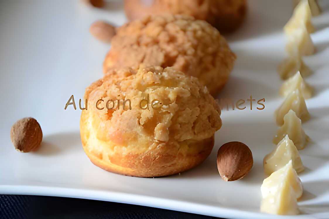 Recette de Choux au craquelin/Crème pralinée