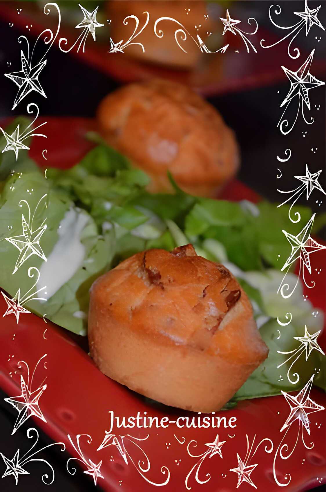 Recette de Muffins salés aux lardons coeur ail&fines herbes