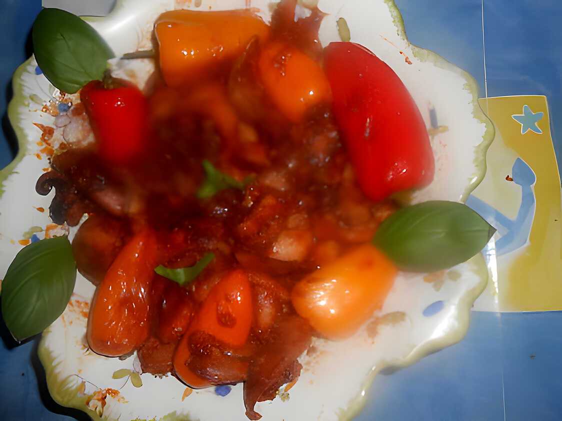 Recette de Seiches aux petits poivrons