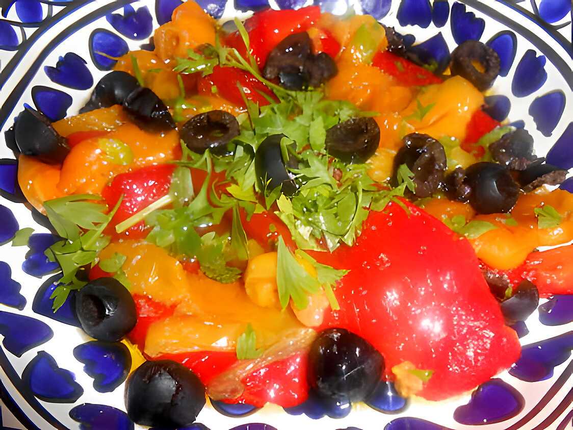 Recette de SALADE D' POIVRONS GRILLES par italmo