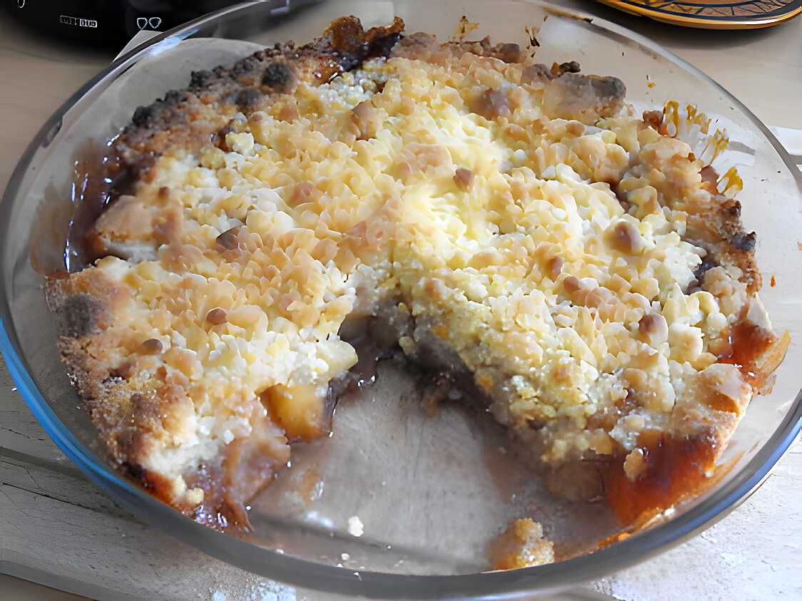 Recette de CRUMBLE BANANE POMME CANNELLE