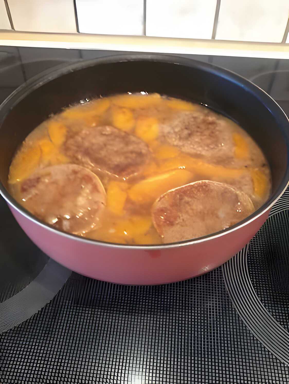 Recette de Pavé de dindonneau aux pêches