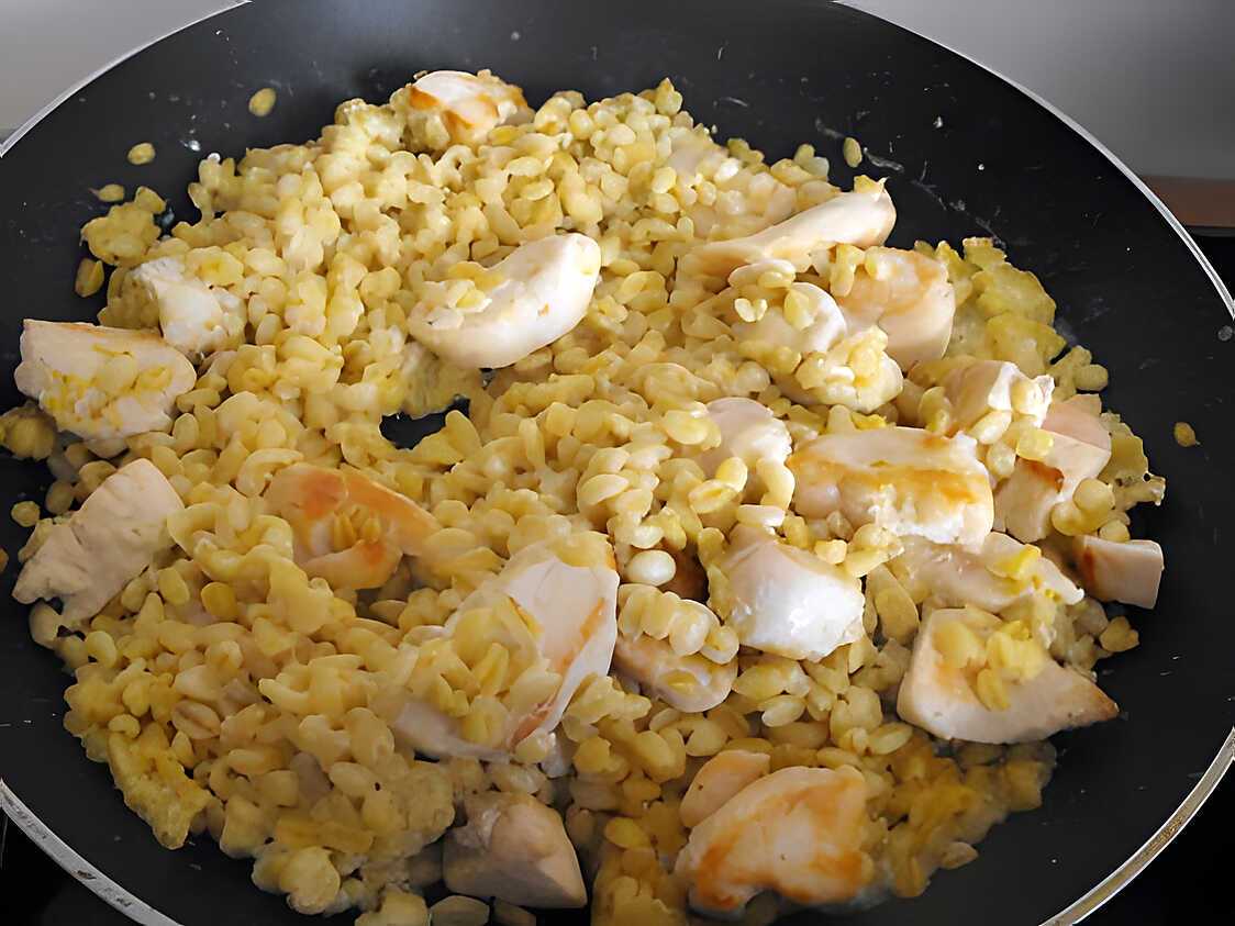 Recette de POULET AU BLE ET CURRY