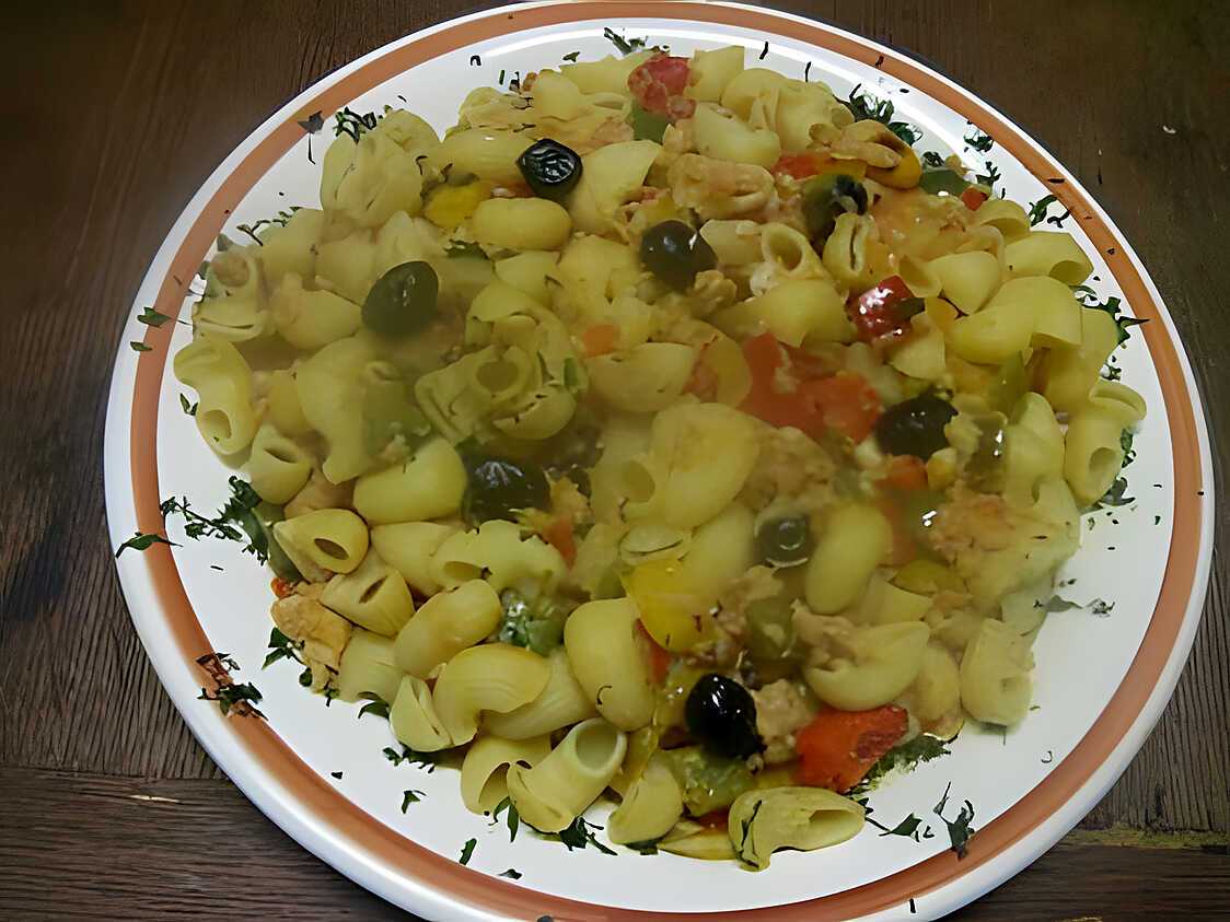 Recette de Pâtes coude à la foire des restes.