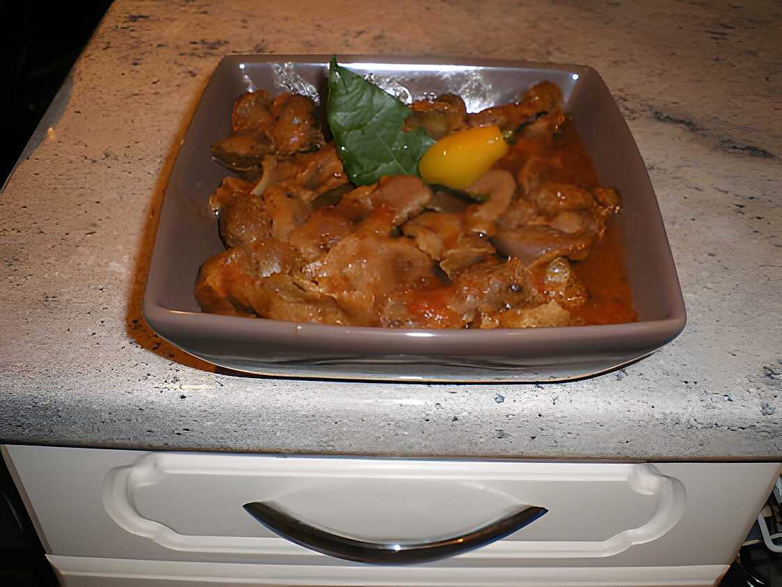Recette de Gésiers de volailles en sauce