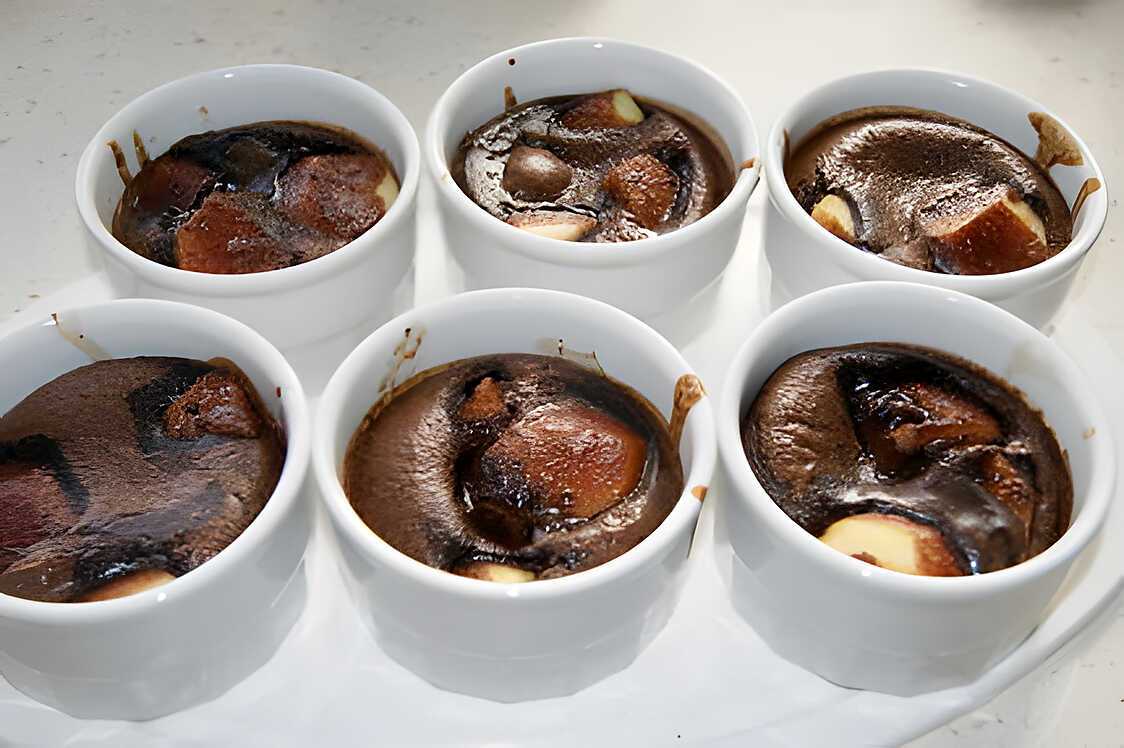 Recette de Mini gratin poire/chocolat/amande