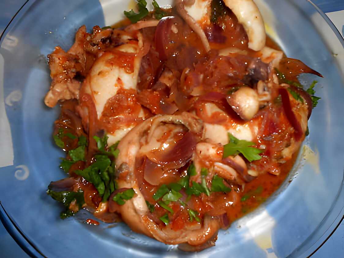 Recette de Seiches grillées a la méridionnale