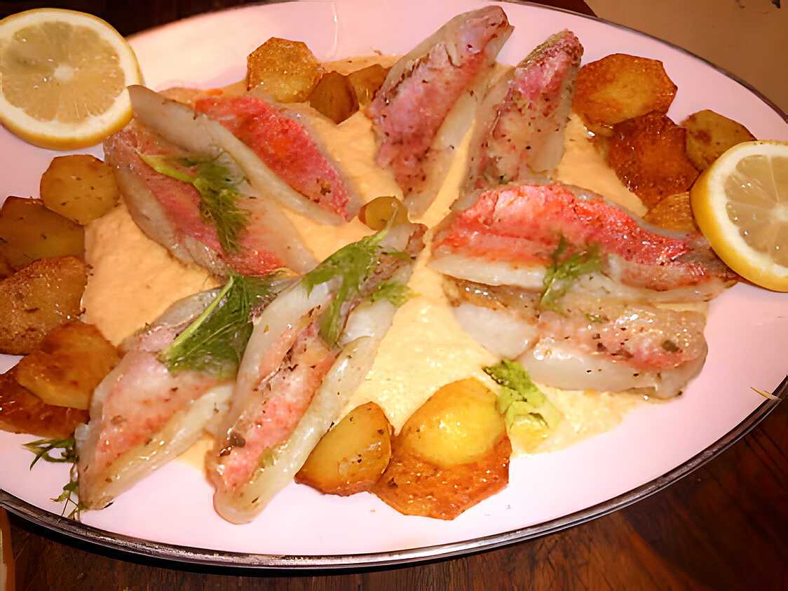 Recette de Filet de rouget a la creme de fenouil