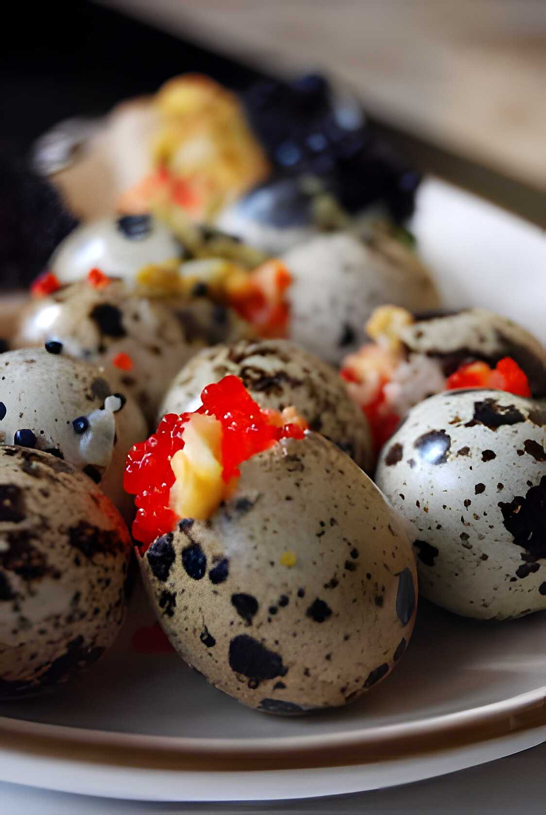 Recette d'Oeufs de caille à la saveur lump