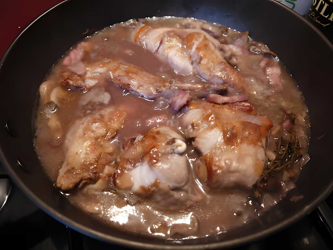 Recette de Lapin au vin rouge