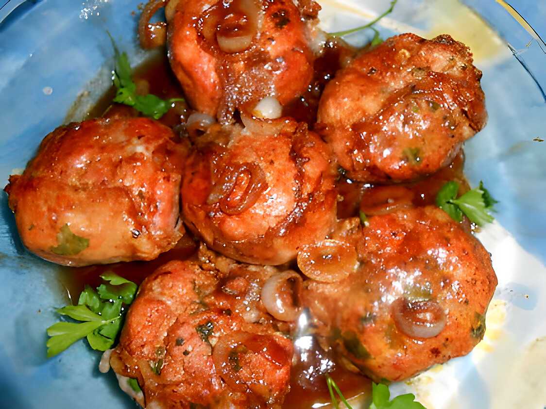 Recette de Crépinette de porc aux oignons et madére