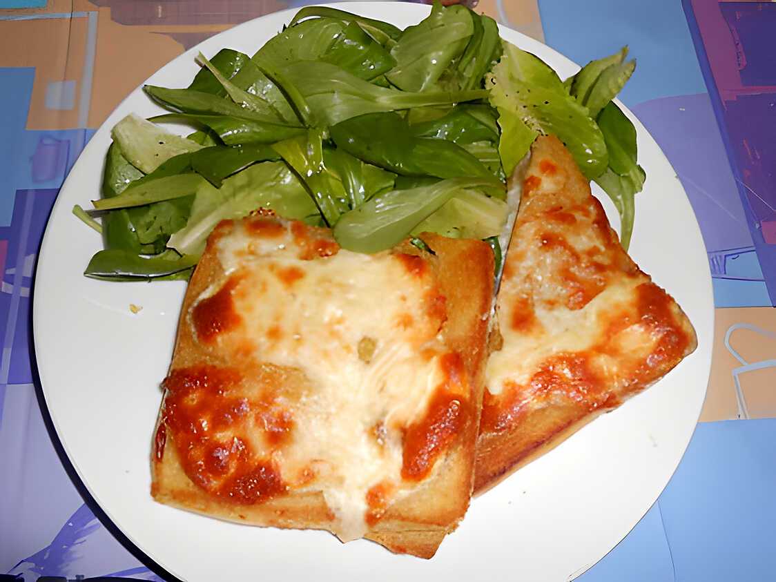 Recette de CROQUE MONSIEUR ET RESTES D' FROMAGE