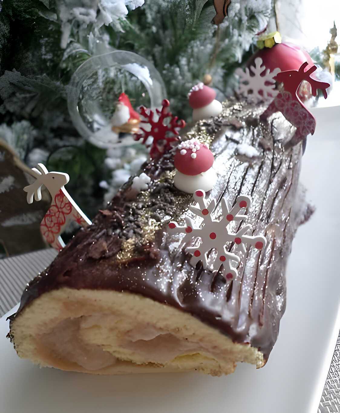 Recette de Bûche à la créme de marron et chocolat