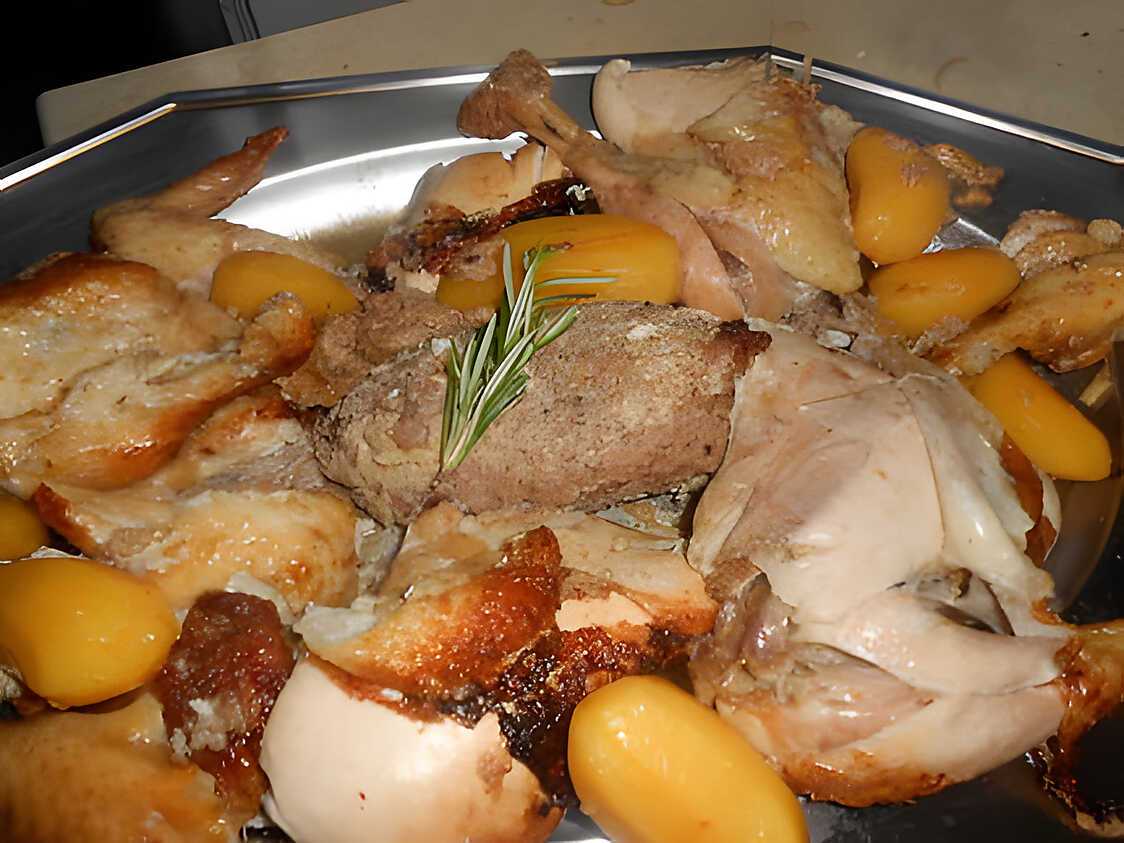 Recette de Poularde farcie en cocotte