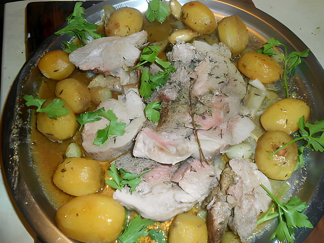 Recette de Roti de dinde aux pommes grenaille