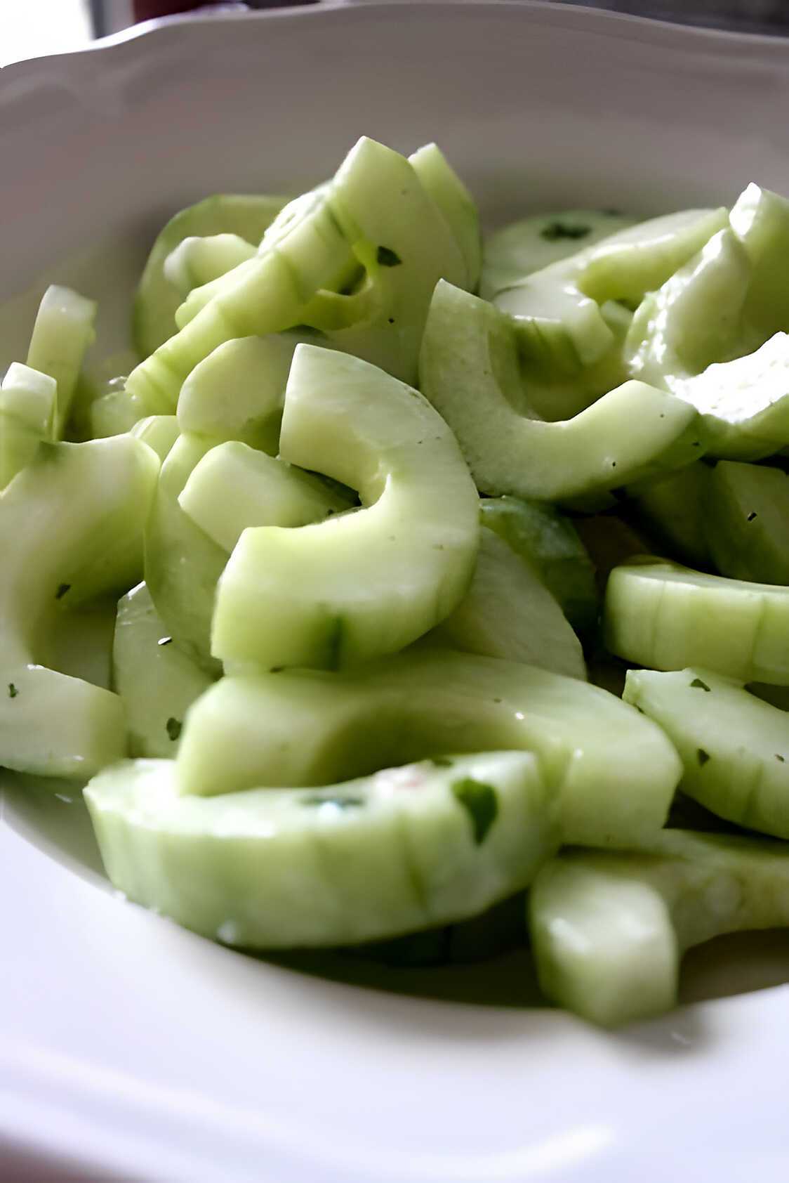 Recette de Concombre au fromage blanc