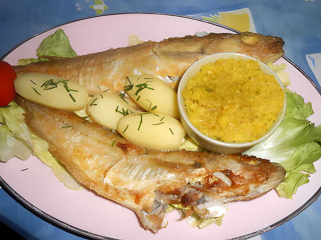 Recette de Merlan citron confit,gingembre,piment vert