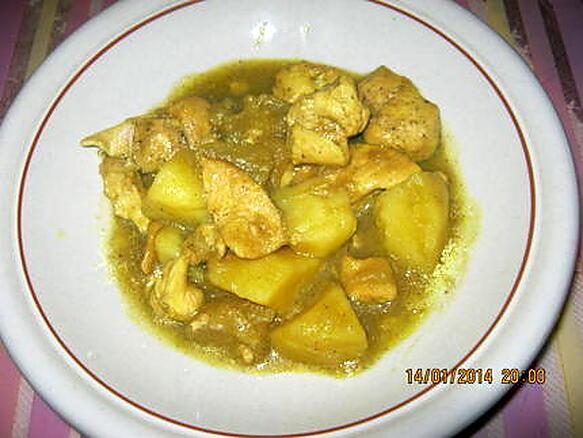 Recette de Poulet curry light