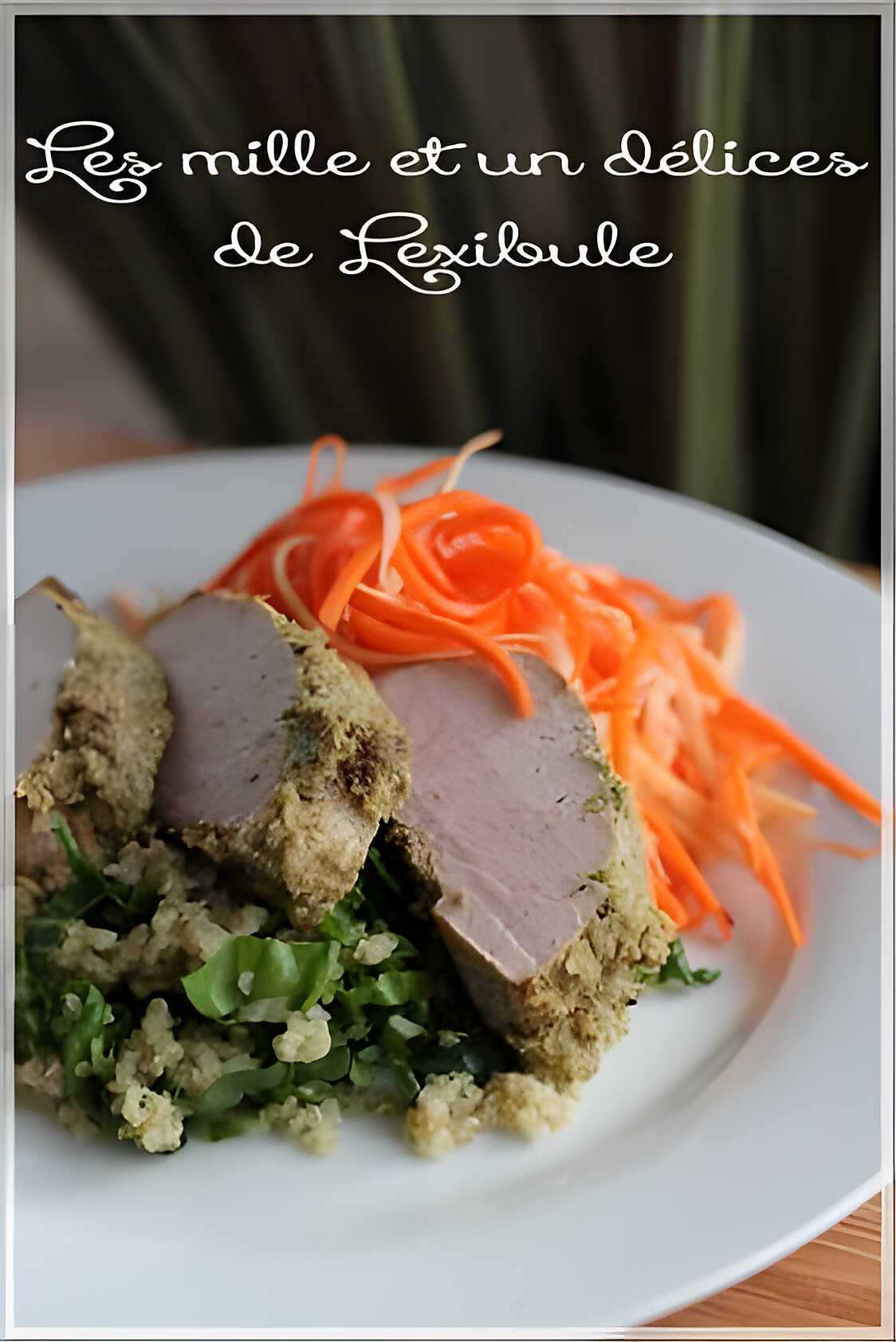 Recette de ~Filet de porc à la citronnelle avec son sauté de quinoa et ...