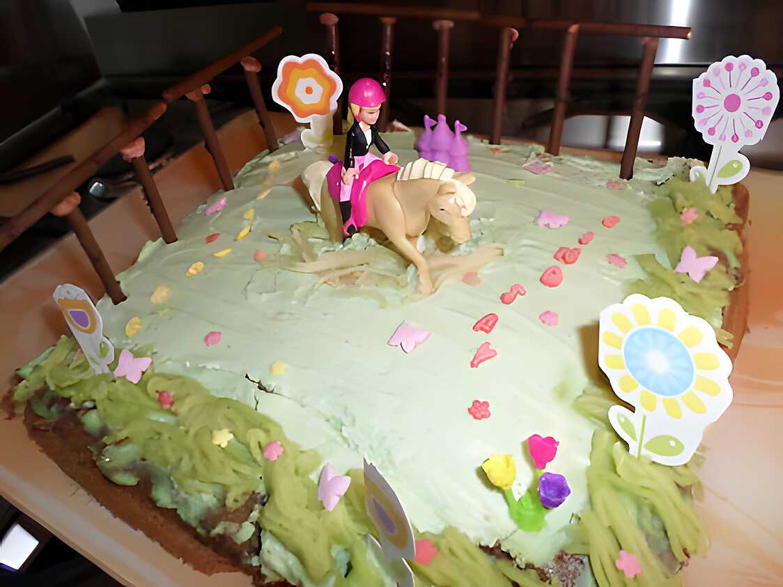 Recette de Gâteau cheval dans son pré