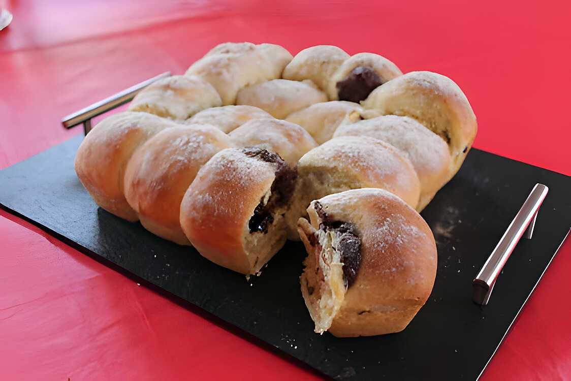 Recette de Brioche Butchy fourrée au chocolat au thermomix