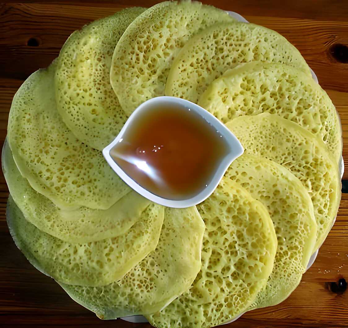 Recette de Crêpes mille trous "baghrir"