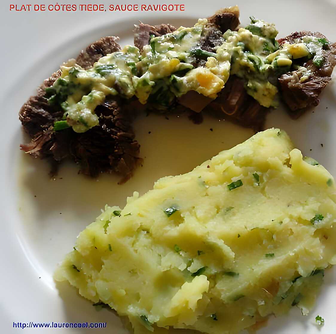 Recette de PLAT DE CÔTES TIÈDE, SAUCE RAVIGOTE