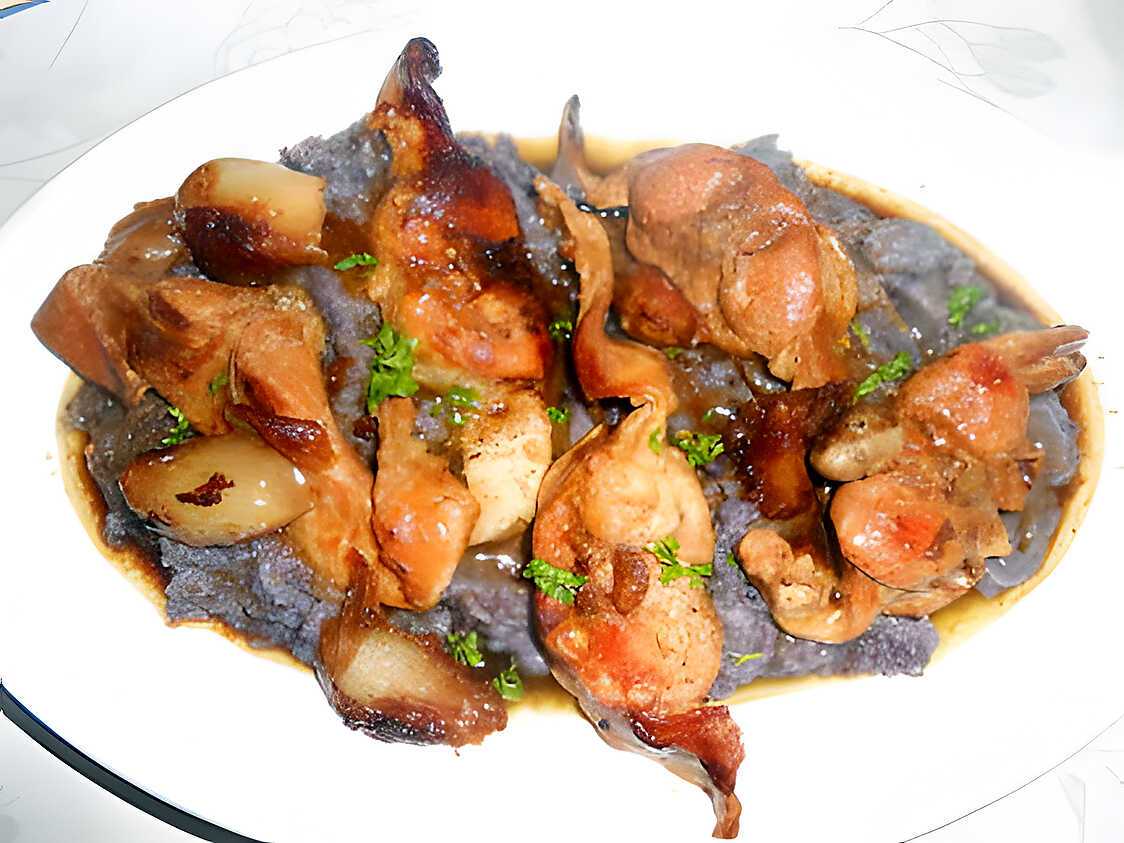 Recette de LAPIN ROTI PUREE DE VITELOTE