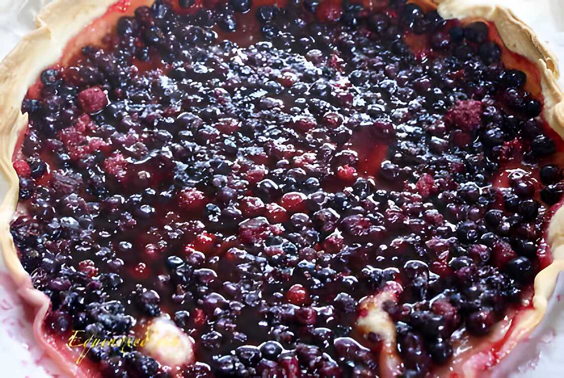 Recette de Tarte cassis, fruits rouges par equinoxedivin
