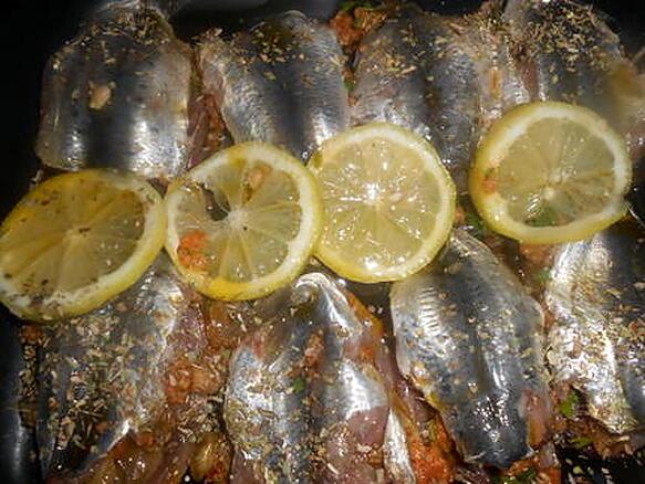 Recette de Filet de sardines aux raisins blonds